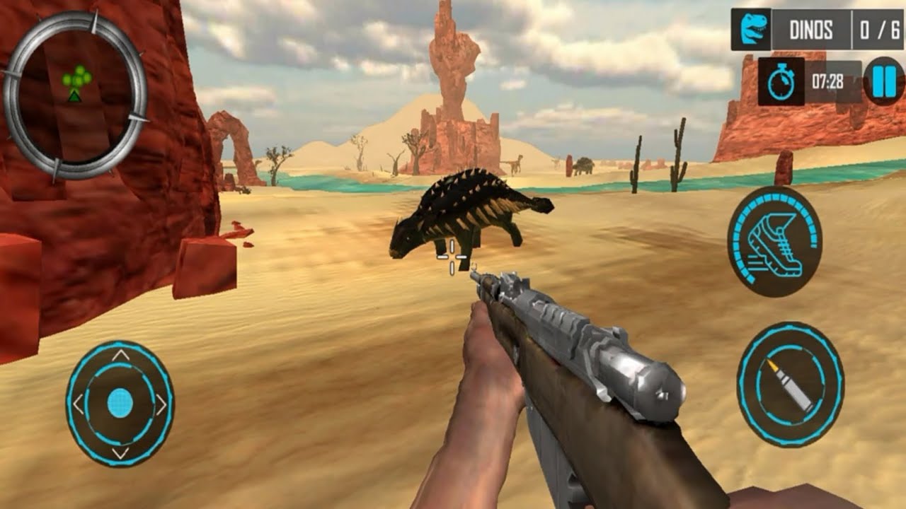 Real Dino Hunter Fps Shooter Android ios Gameplay - Dinosaur game ...