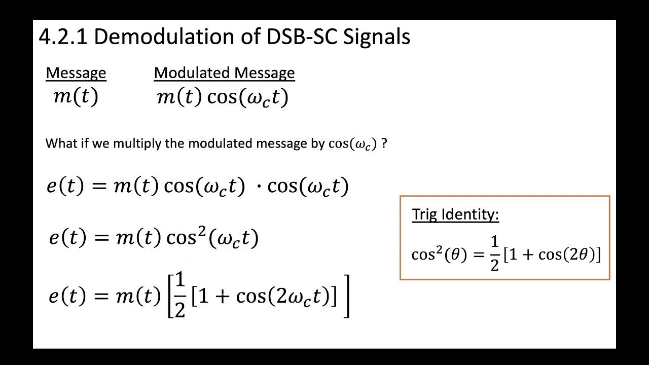 4 4 2 1 Demodulation Of Dsb Sc In Time Domain Youtube
