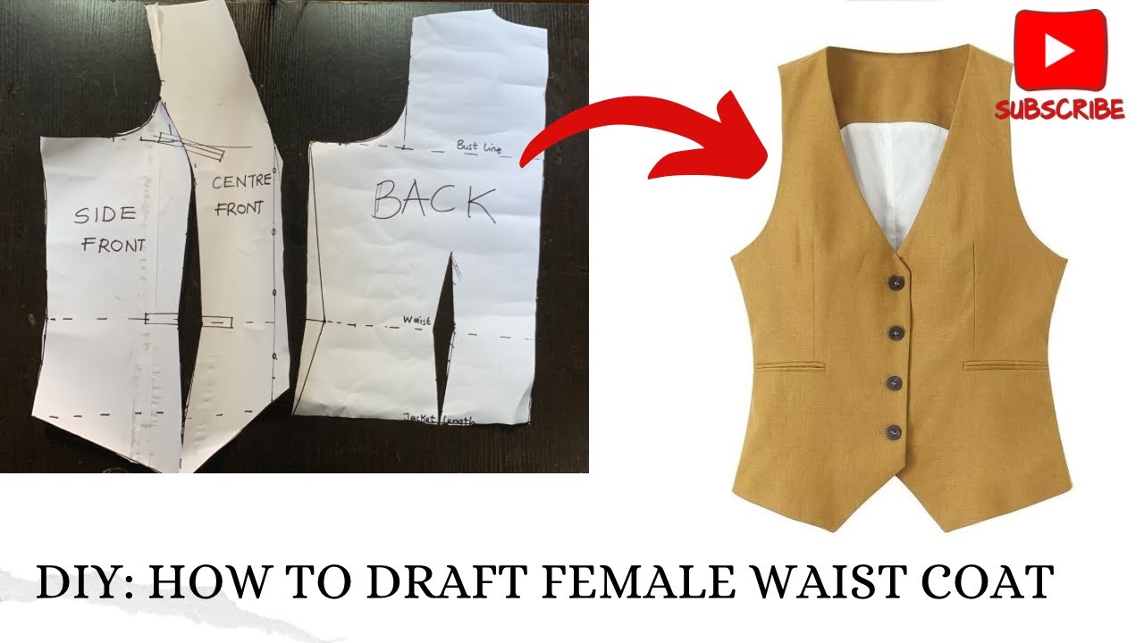 DIY Female Waistcoat | How to make a fitted waistcoat | How to sew a vest for beginners - YouTube