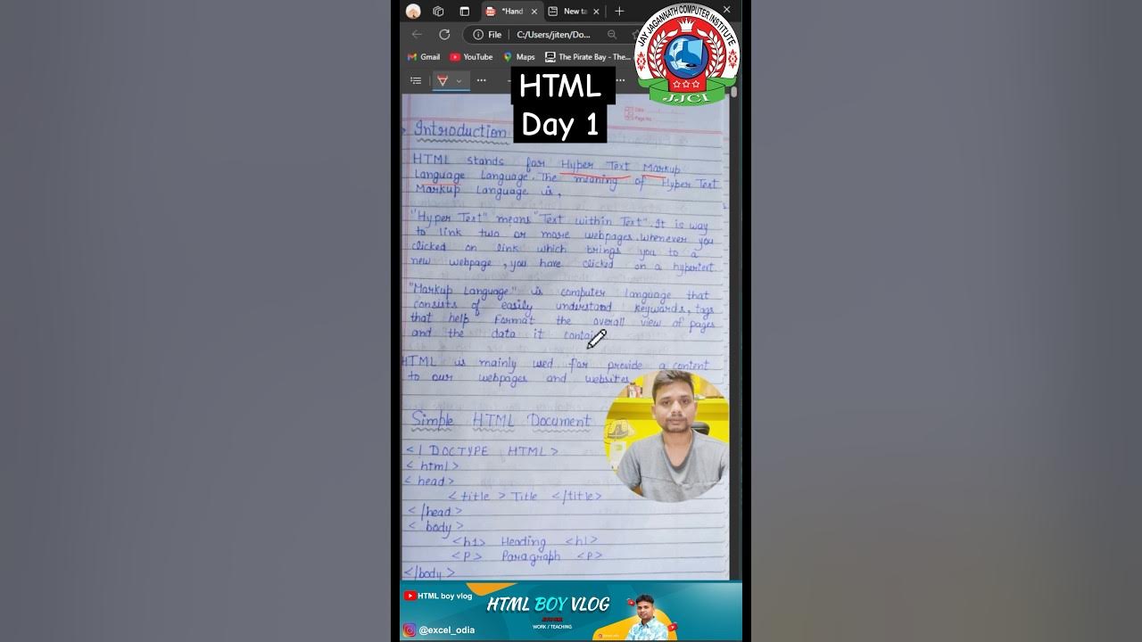 HTML ରେ Fast day -1 ଓଡ଼ିଆ 😍#odisha #odia #viral #viralreels #short #html #css #javascript # ...
