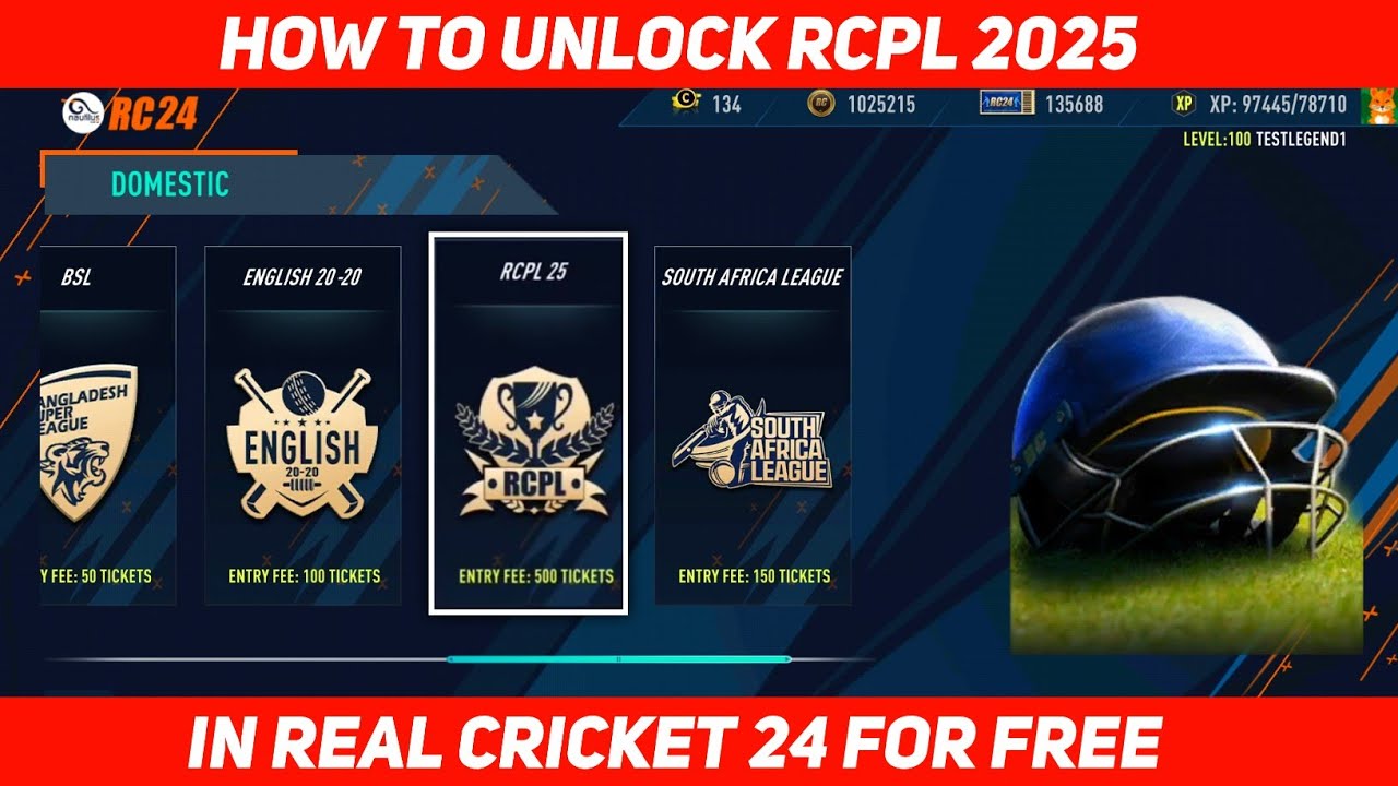 How To Unlock RCPL 25 In Real Cricket 24 | Real Cricket 24 RCPL 2025 ...