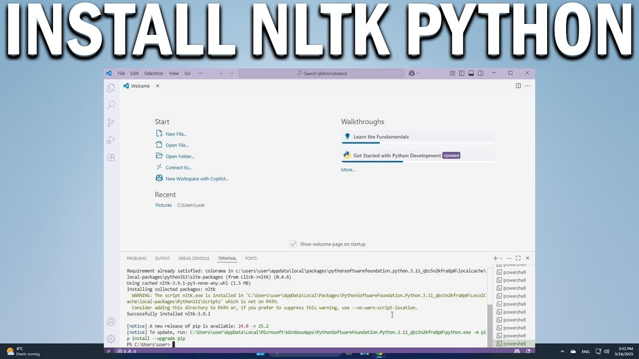 How To Install NLTK in VS Code Set Up NLTK for Natural Language ...