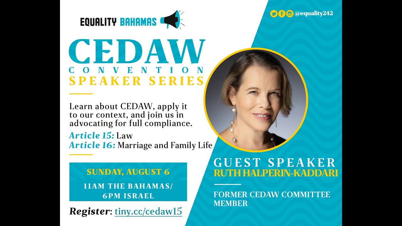 CEDAW Speaker Series: Article 15 & Article 16 with Ruth Halperin ...