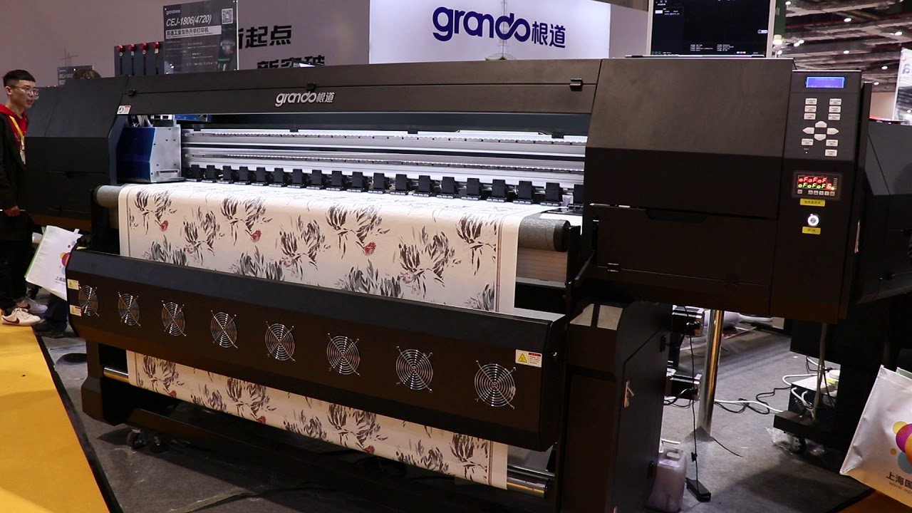 GRANDO 1.8m Dye Sublimation Printer CEJ1806-4720（2019/3）-5 - YouTube