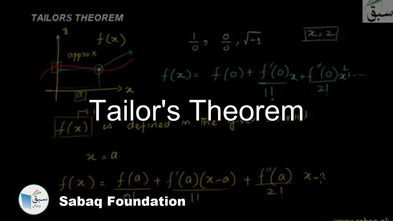 Tailor's Theorem, Math Lecture | Sabaq.pk - YouTube