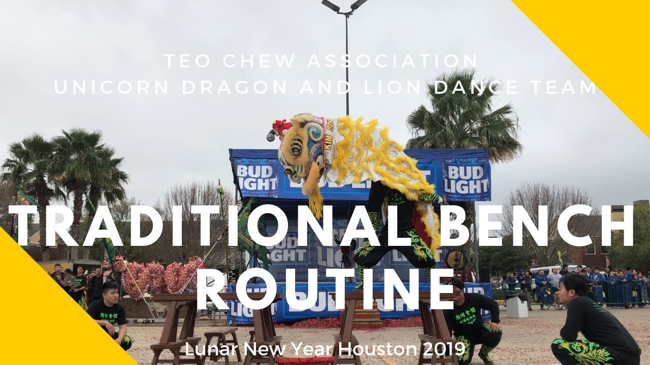 Traditional Lion Dance Bench Routine - Lunar New Year Houston 2019 ...