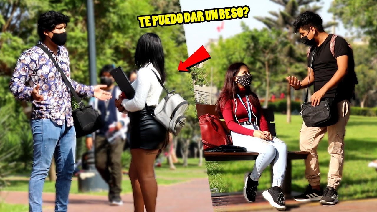 Así se le da un rico beso a una desconocida💋| Te puedo dar un beso ...