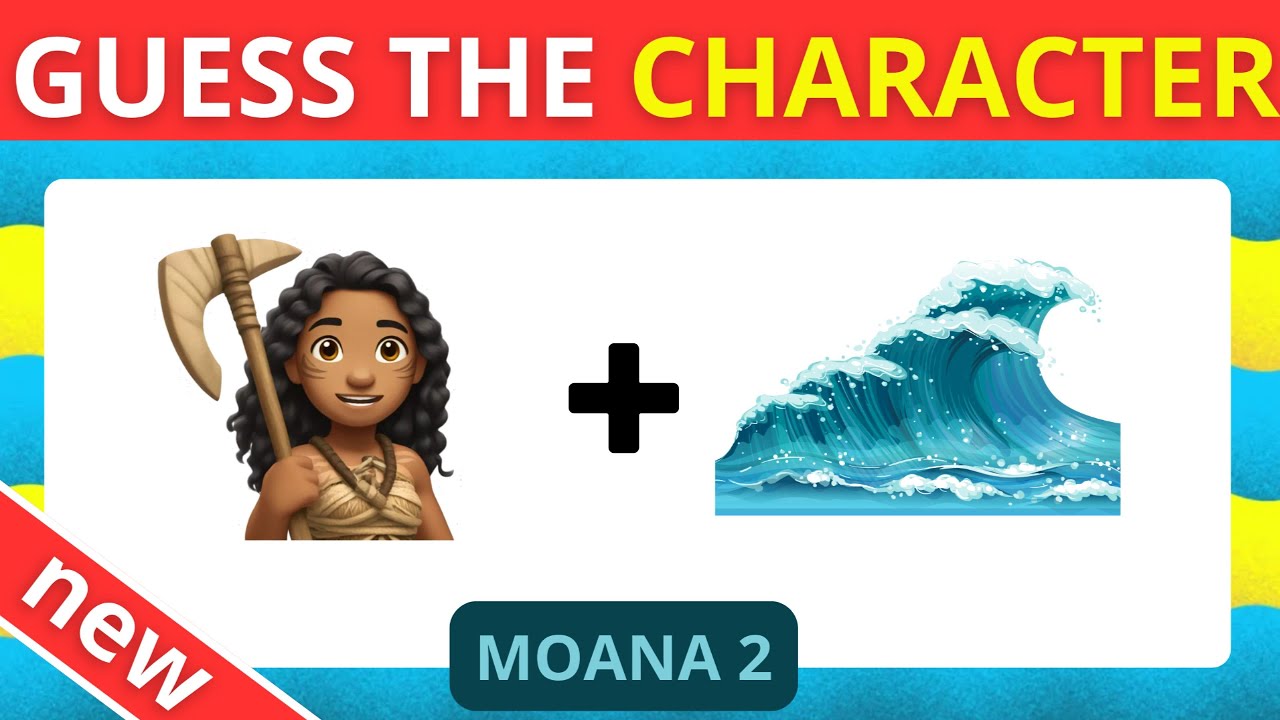 Guess The Moana 2 🌊🏝️🌺 We're Back Characters by Emoji | Moana 2 We're Back Movie Quiz - YouTube