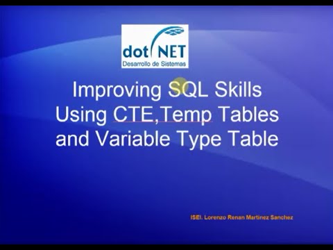 SQL - CTE and Temporary Tables (Inglés) - YouTube