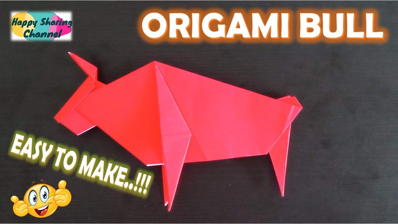 Origami Bull - Easy Origami Instructions #ifafianocopyrightmusic - YouTube