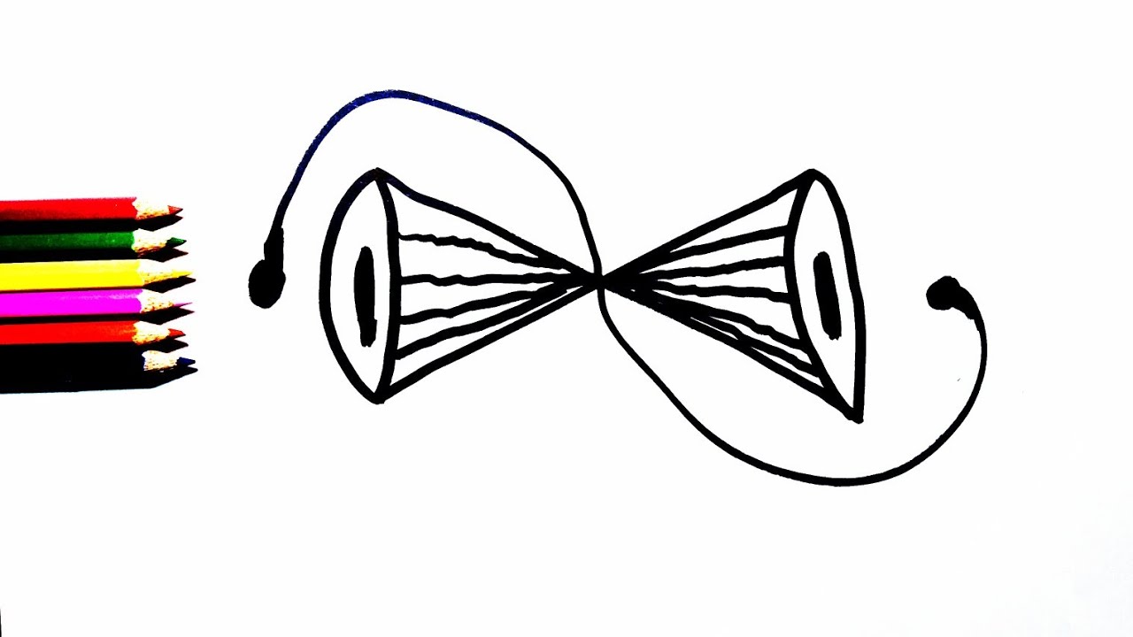 How to draw a Damru Step by Step| How to draw a Damroo| Damru Drawing ...