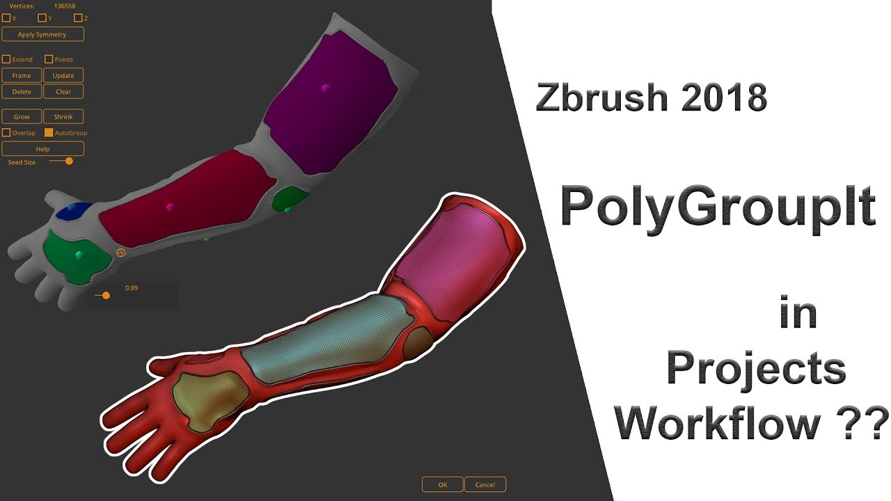 Zbrush 2018 - Finding a place of new PolyGroupIt in my workflow - YouTube