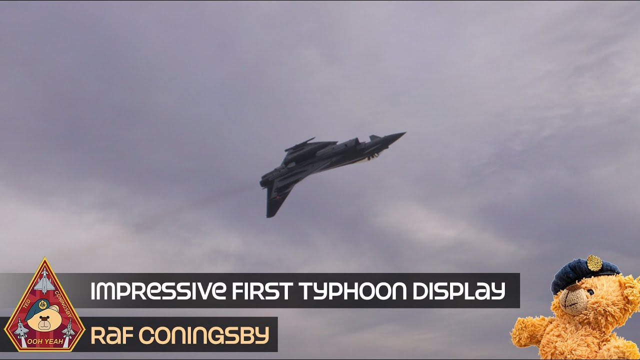 IMPRESSIVE FIRST TYPHOON DISPLAY AT RAF CONINGSBY "TURBO" 2024 TYPHOON ...