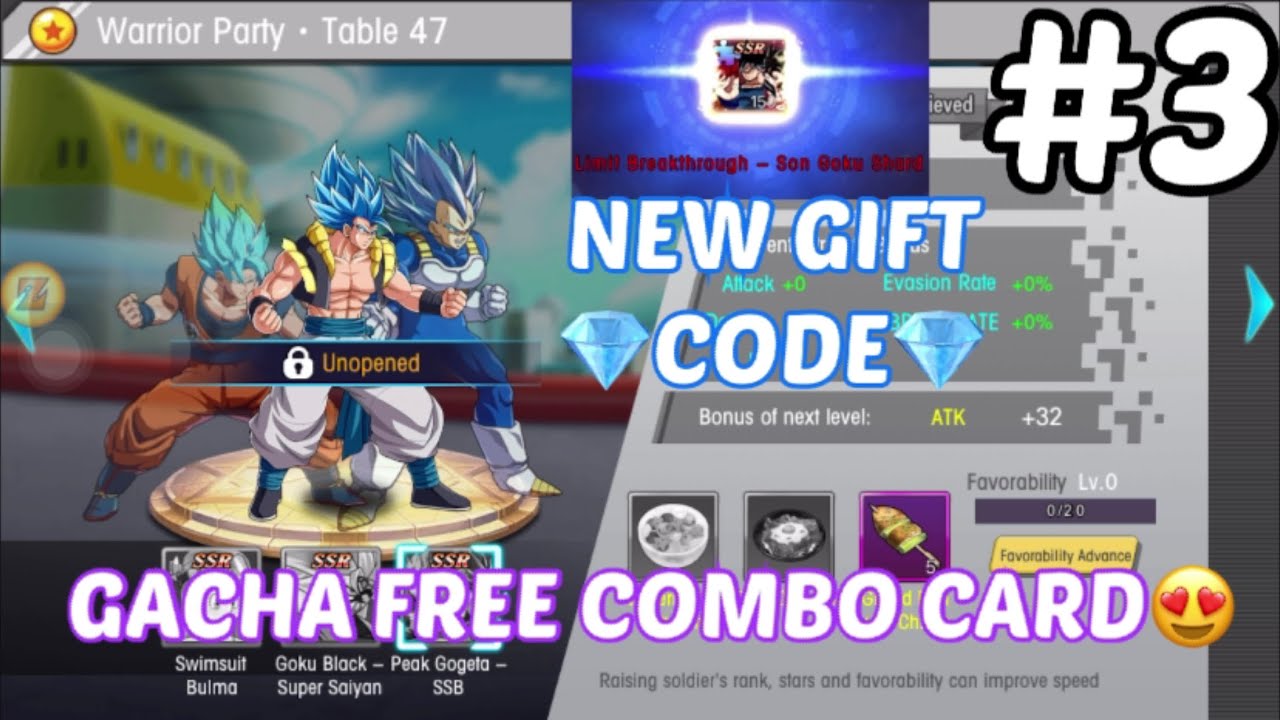 Free New Gift Code Dragon Ball Fury Fighter Z : PvP/ Free Goku Combo😍 ...