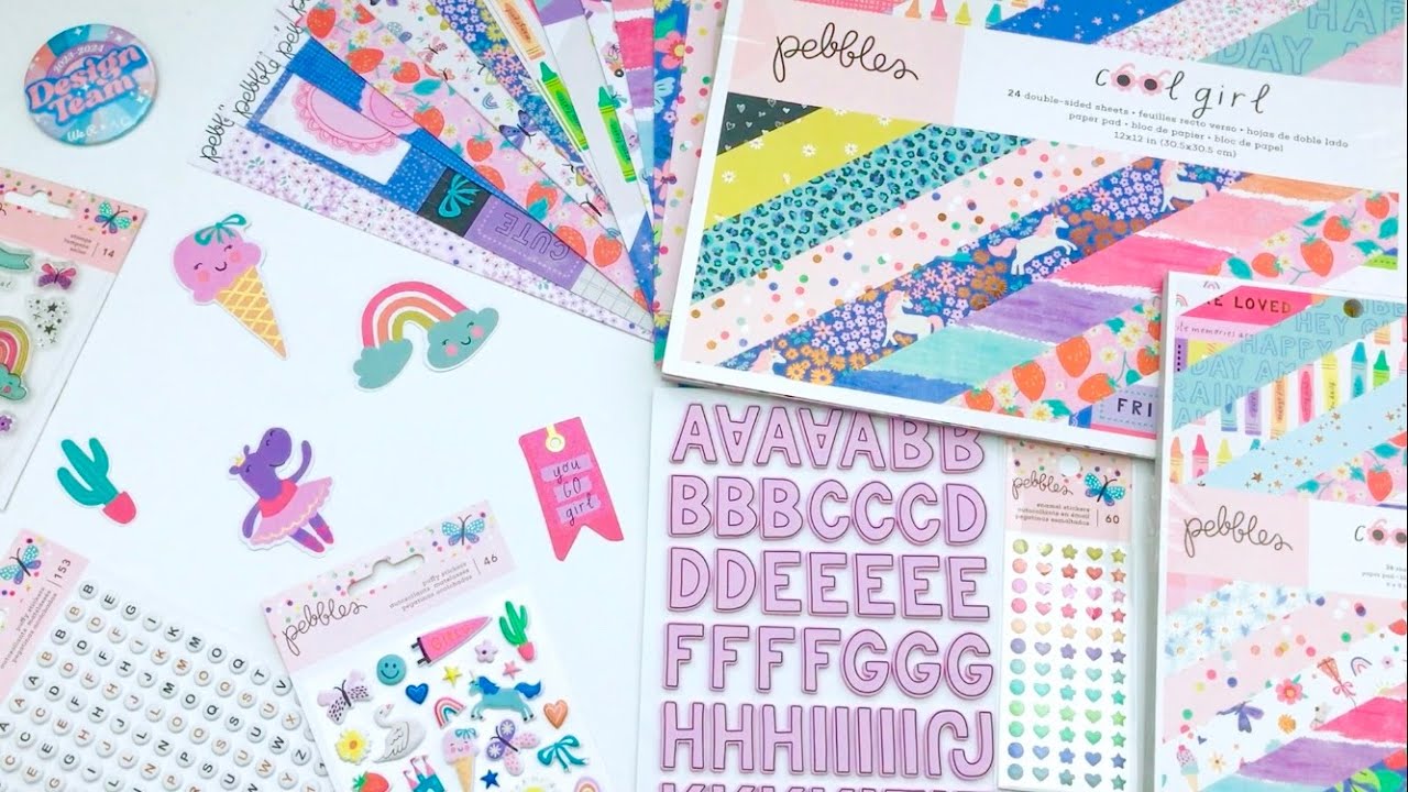 Cool Girl Paper Collection by Pebbles and American Crafts | Unboxing ...