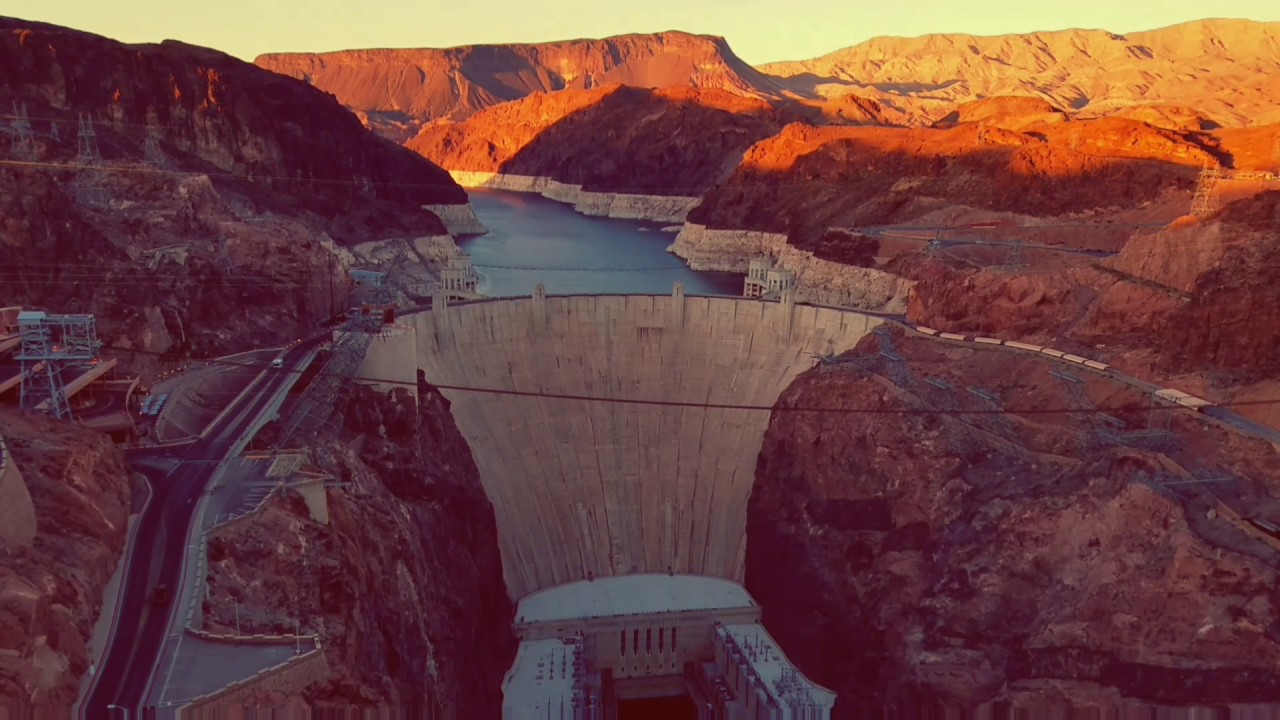 Hoover Dam At Sunset
