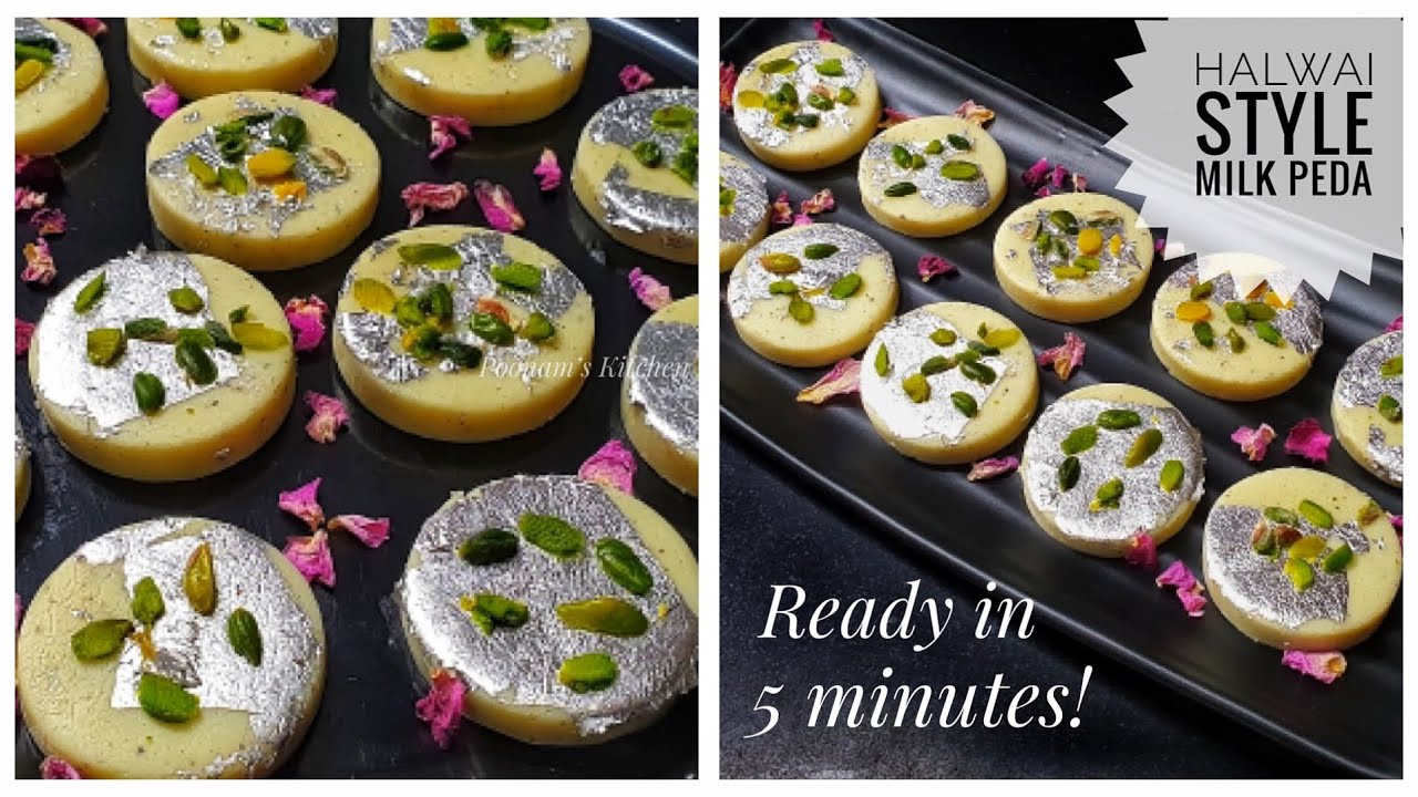 No Mawa Jhatpat Halwai Style Soft Milk Peda in 5 minutes - Doodh Peda ...