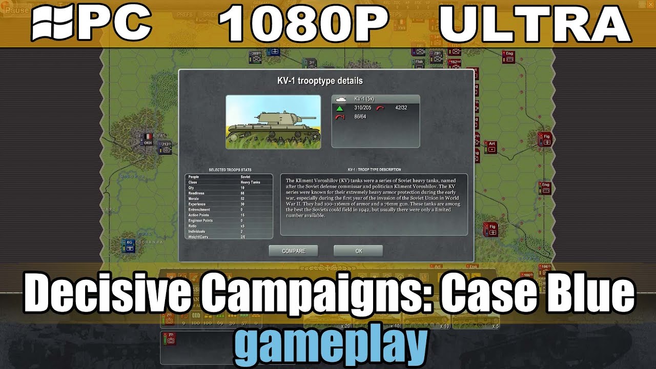 Decisive Campaigns: Case Blue gameplay HD - Turn Based WWII Strategy ...