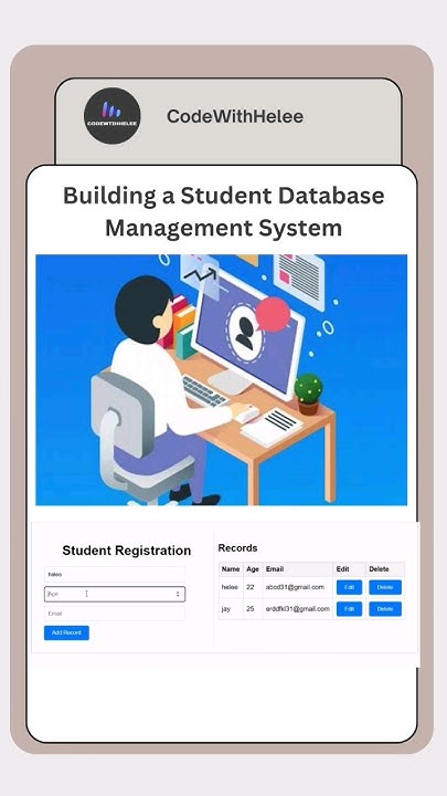 Student Database Management System. #html #css #javascript - YouTube