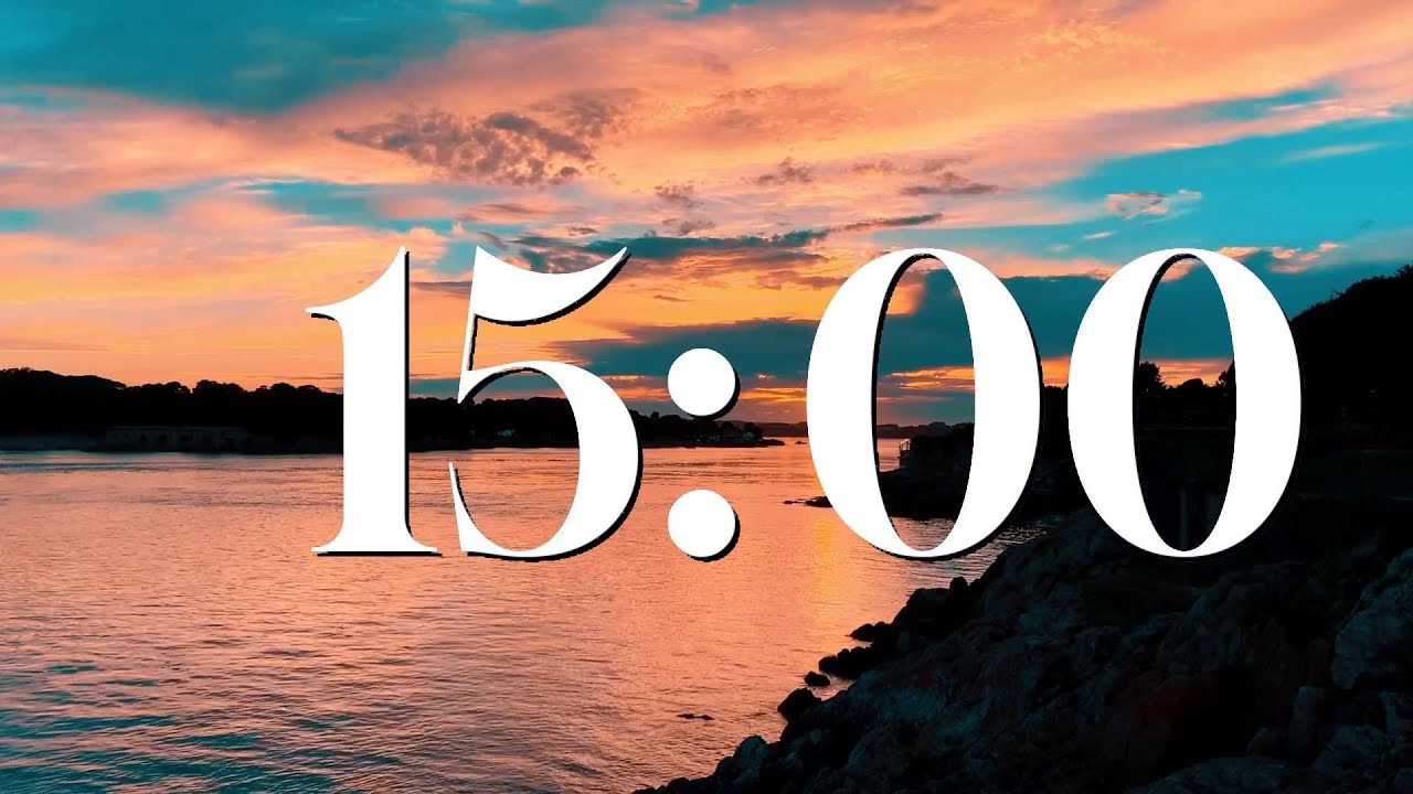 15-Minute Seascape Timer: Dawn with Calm Ambient Music - YouTube