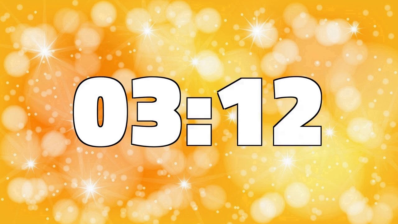 3 MINUTES AND 12 SECONDS TIMER [192 seconds - Yellow Shiny] - YouTube