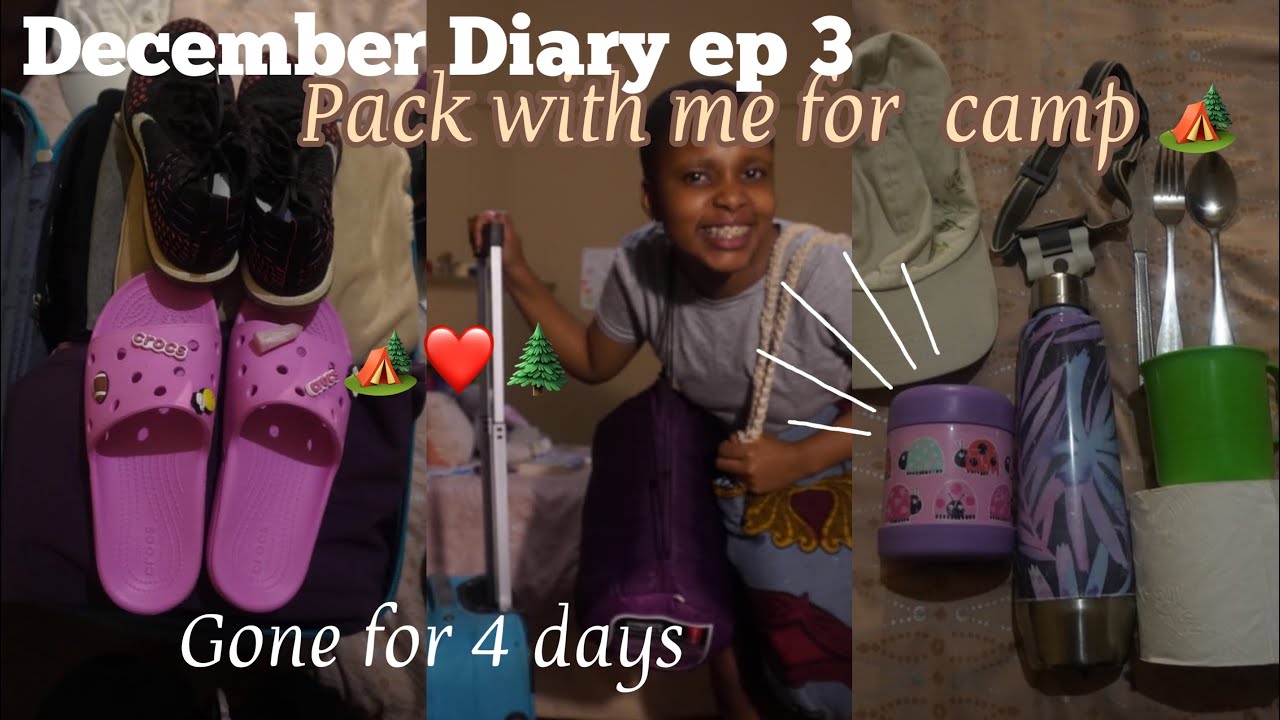 December Diary ep 3| PACK WITH ME FOR CAMP🌸 - YouTube