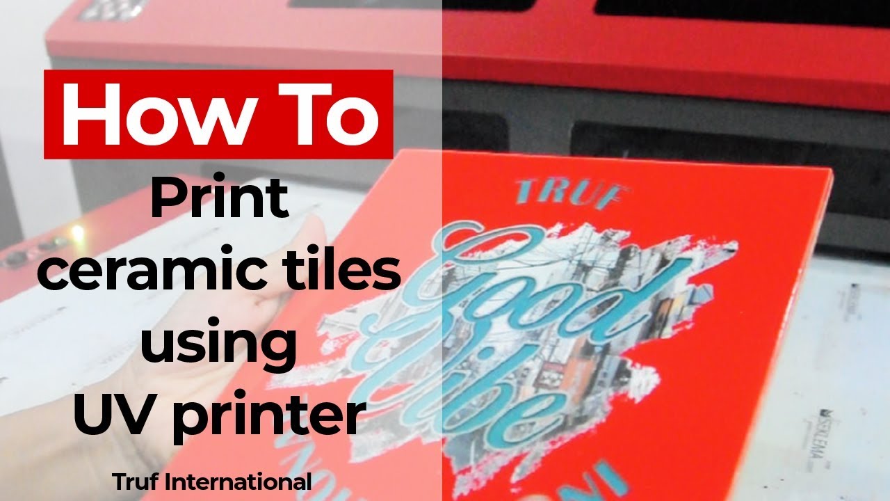 Compress UV printer: Printing on ceramic - YouTube