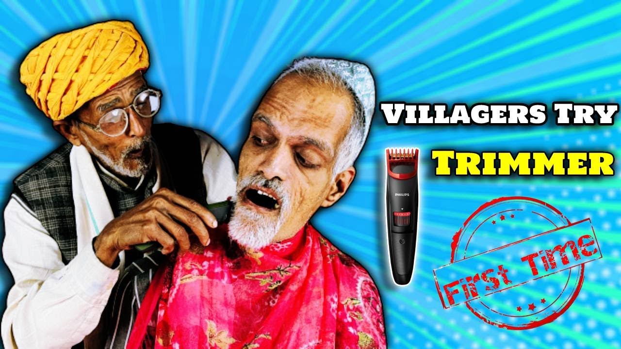 Villagers Try Trimmer For First Time ! Tribal People Try Trimmer For ...