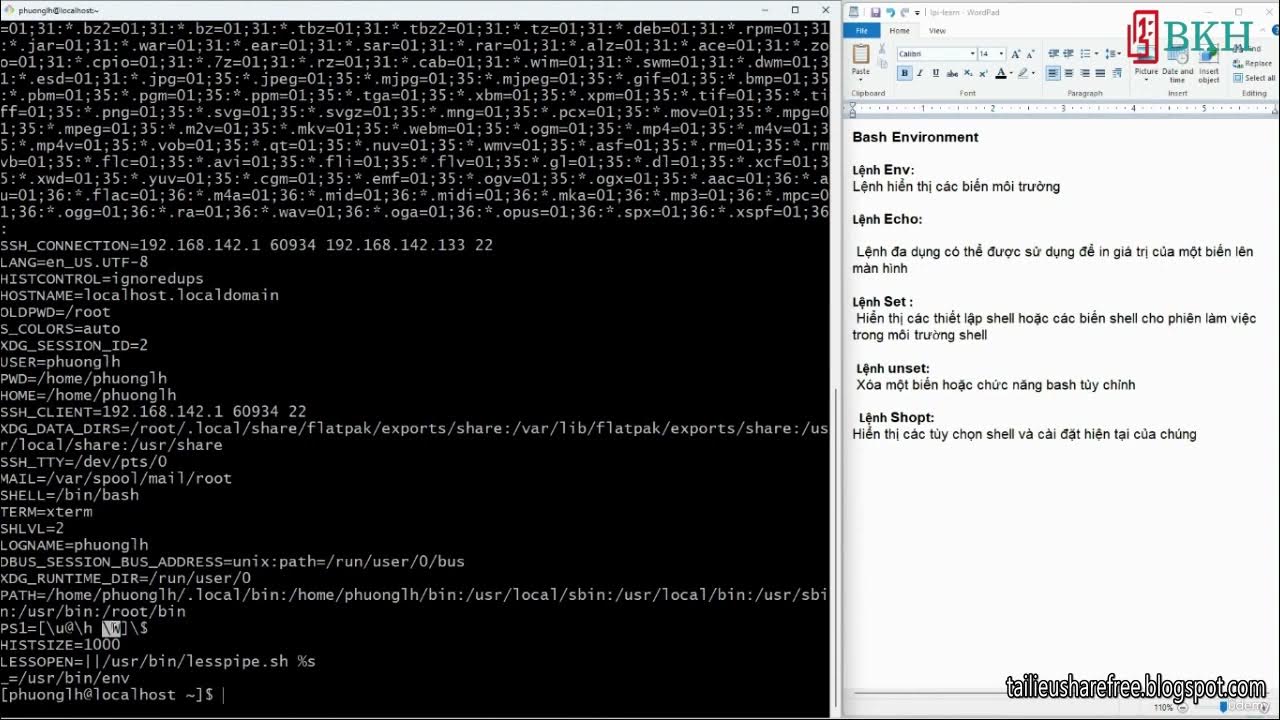 Bài 25 Làm việc với môi trường Bash Shell(Bash Shell Environment) - YouTube