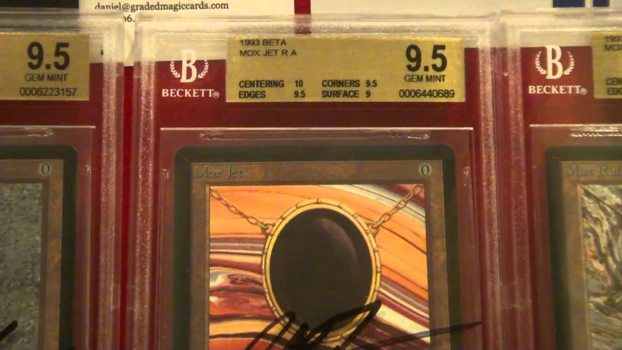 GMTG REVIEWS | BGS 9.5 MTG MAGIC: THE GATHERING BETA MOX SAPPHIRE, JET ...