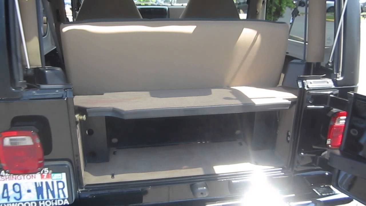 2000 Jeep Wrangler, Black - STOCK# 14115K - Trunk - YouTube