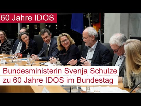 Bundesministerin Svenja Schulze zu 60 Jahre IDOS im Deutschen Bundestag in Berlin am 14.03.2024