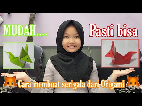 Cara membuat serigala dari Origami | Fox Origami - YouTube