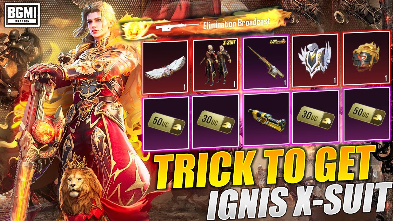 BGMI IGNIS X-SUIT BEST TRICK FOR OPENING || GOT EVERYTHING WITH THIS ...