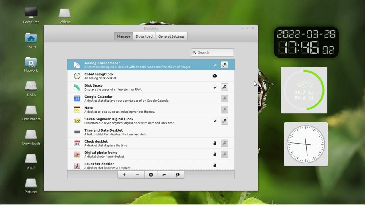 Linux Mint 20.3 Una Cinamon - Cara install desktop widget desklet linux ...