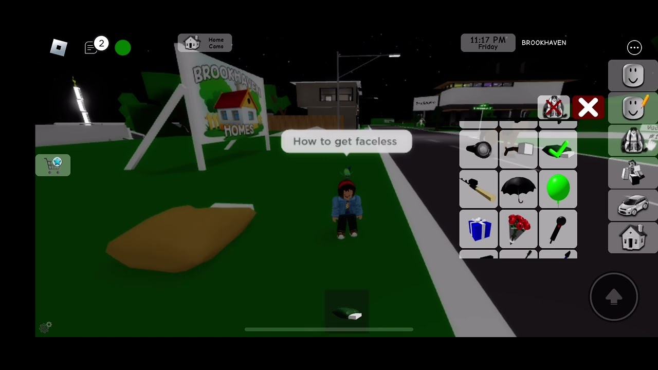 How to get faceless in Brookhaven - YouTube