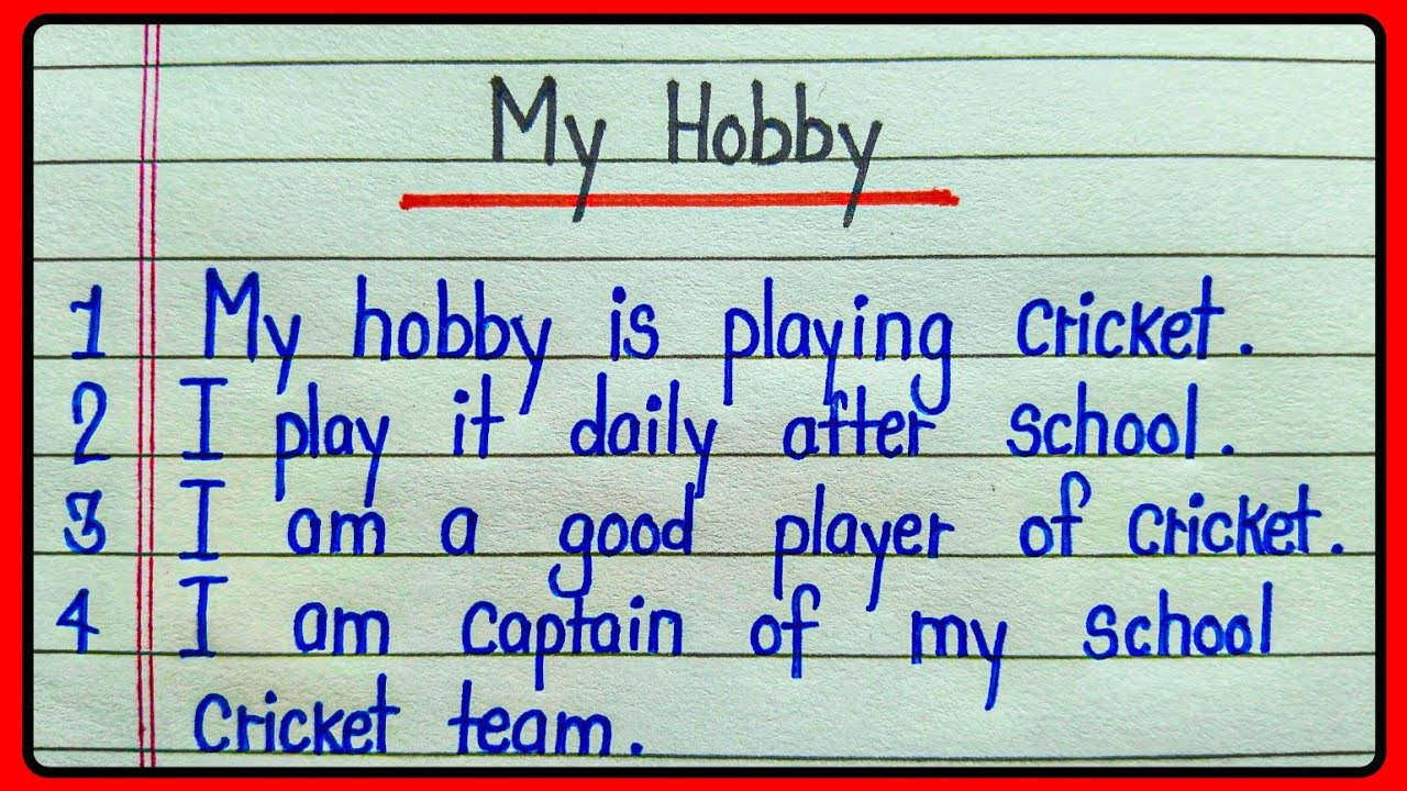 10 lines on my hobby | my hobby essay in english | essay on my hobby in ...