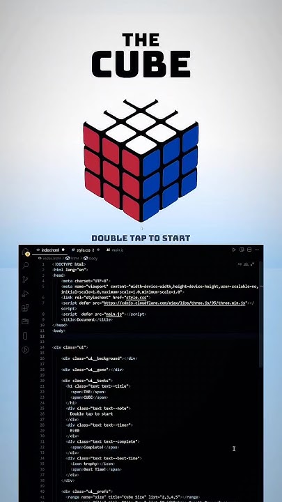 The Cube Made Using Threejs🧑‍💻 Coding Programming Threejs Javascript Htmlcssjs Css