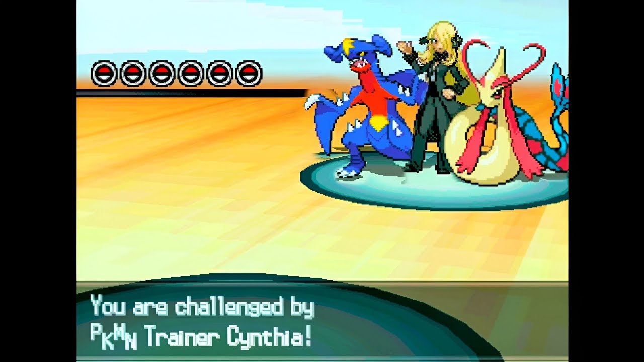 Pokemon Volt White 2 Redux Post Game - Sinnoh Champion Cynthia ...