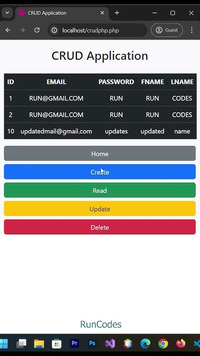Responsive Crud System In Php Using Mysql And Bootstrap Crud Phpcrud Insertupdatedelete Coding