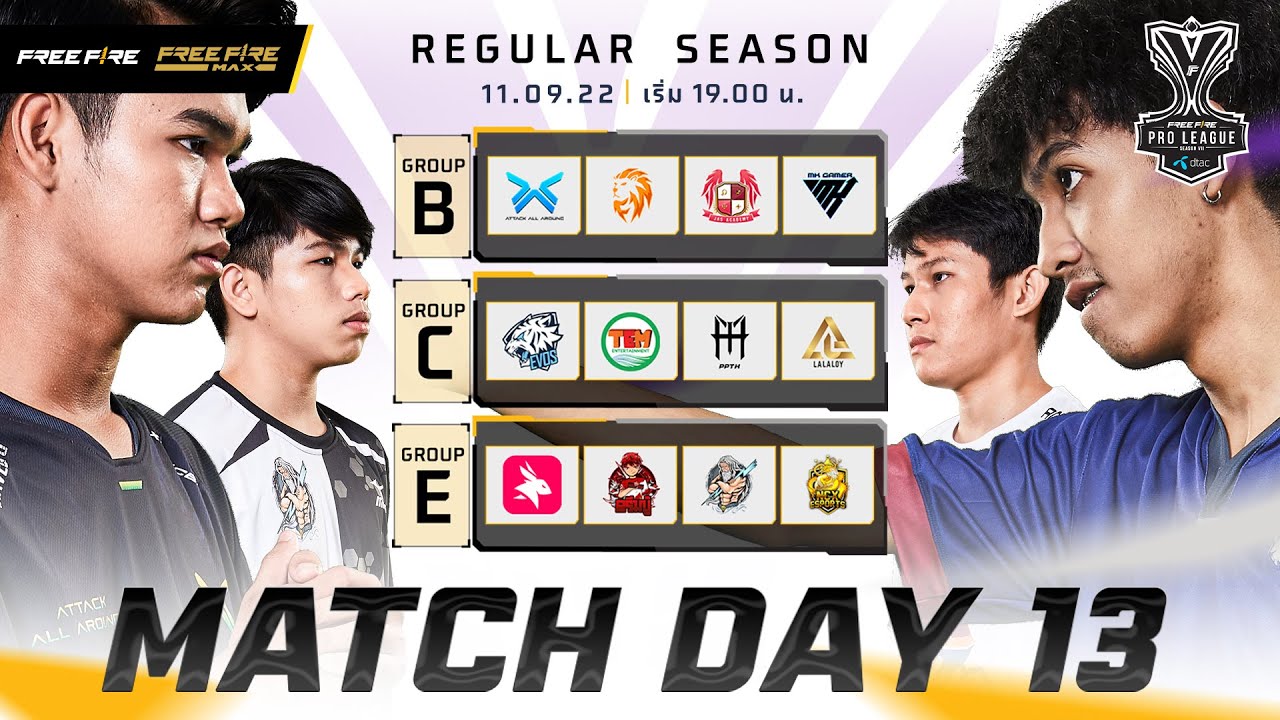 🔴ᴸᶦᵛᵉ Free Fire Pro League Season 7 | Regular Season Day 13 - YouTube