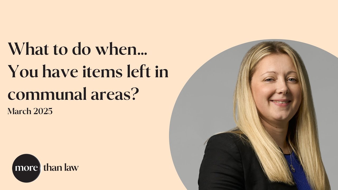 What to do when… You have items left in communal areas? - YouTube