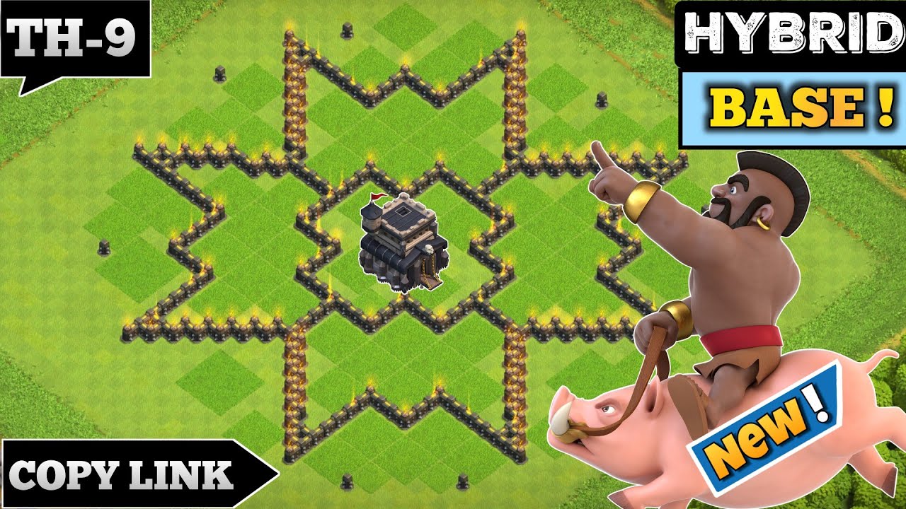 TOP-5 NEW BEST (TH9) HYBRID BASE 2023 WITH COPY LINK || TH9 HYBRID BASE ...