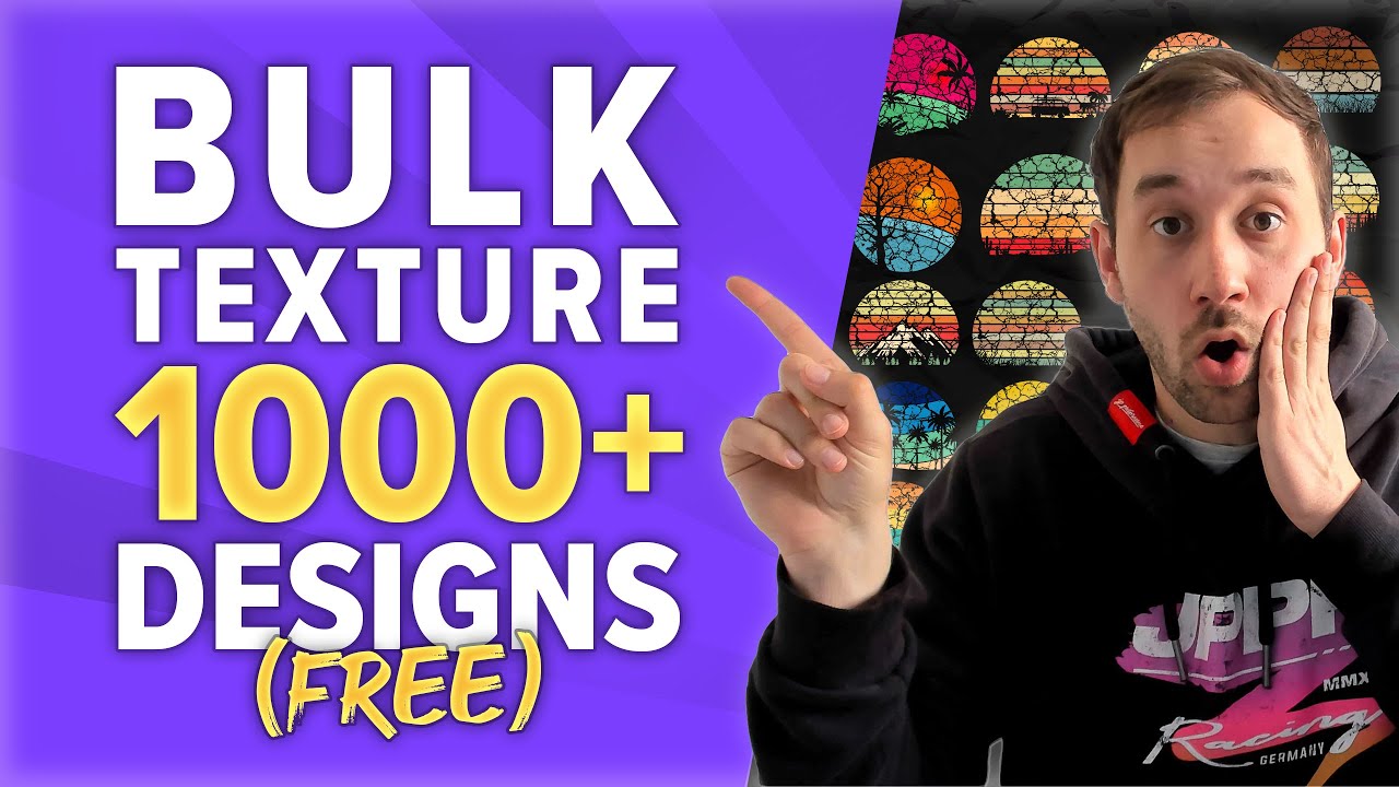 BULK Apply Texture to your T-shirt Designs (FREE) - YouTube