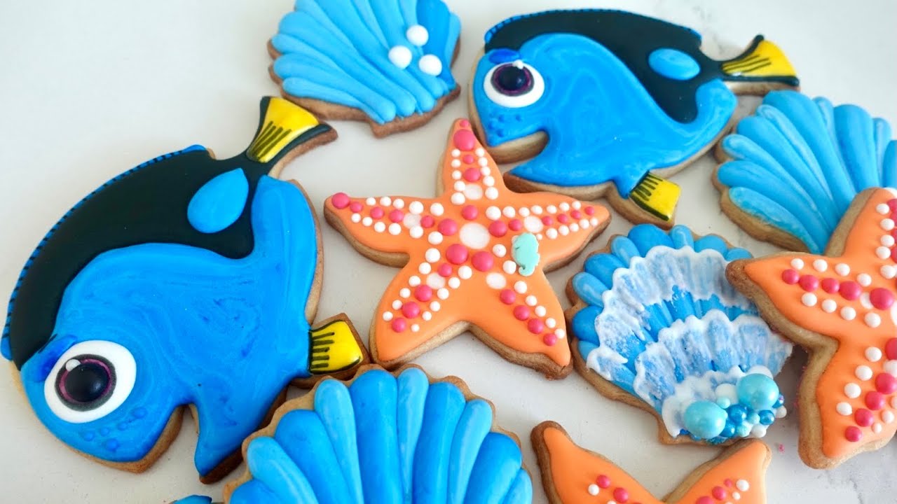 How to Decorate Dory Inspired Cookies with Royal Icing | How to Price ...