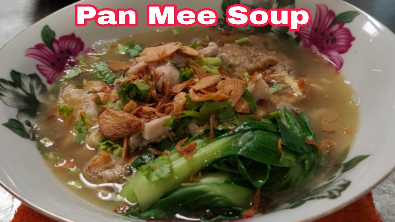 Pan Mee Soup || Resep Dan Cara Membuat Sup Mie - YouTube
