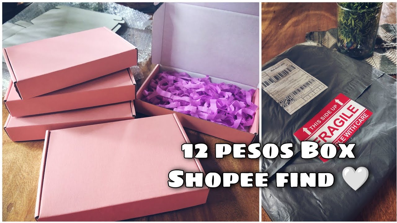Cute Pink Box Packaging for business Shopee Finds - YouTube