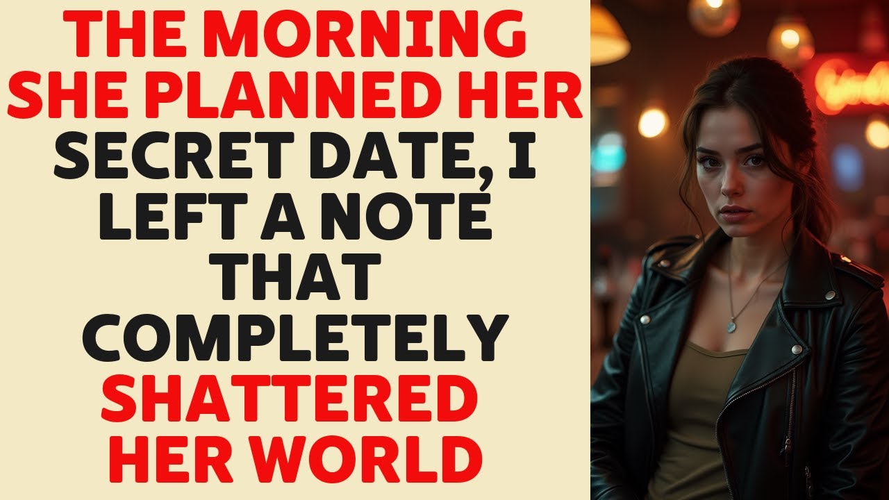 The morning she arranged a secret date, I left a note that altered ...