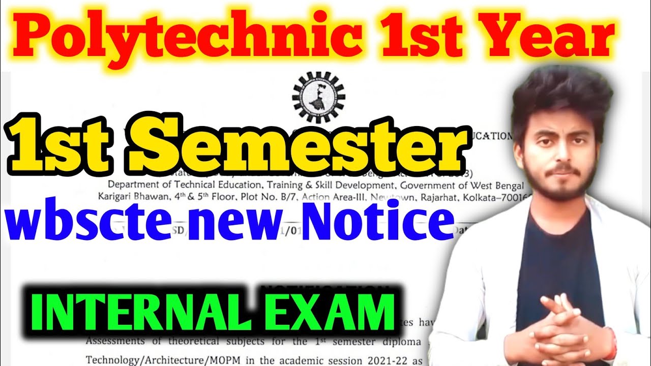 Polytechnic 1st Semester Internal Exam || wbscte new notice ...