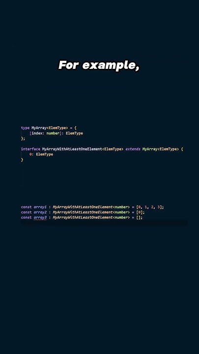 Typescript Arrays As A Type Typescript Ts Programming Engineering Javascript Tutorial 